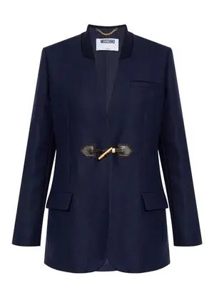 Moschino Wool And Cashmere Blend Blazer - Navy Blue