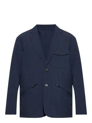 Emporio Armani Blazer With Open Lapels - Navy Blue