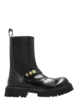 Moschino Logo Ankle Boots - Black