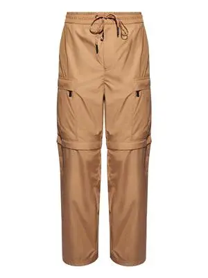 Moncler Cargo Trousers With Detachable Legs - Beige