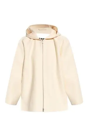 JIL SANDER Hooded Wool Jacket - Cream