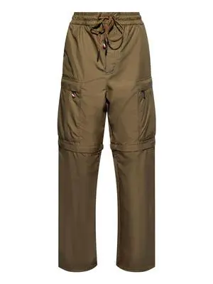 Moncler Cargo Trousers With Detachable Panels - Green