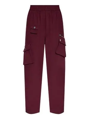 GANNI Cargo Trousers - Burgundy
