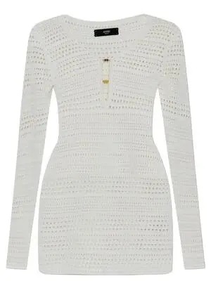 Amiri Woven Mini Dress - White