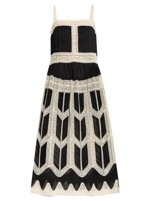 Zimmermann Dress With Lace Inserts - Black
