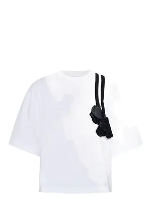 FERRAGAMO Loose-fit T-shirt With Applique - White