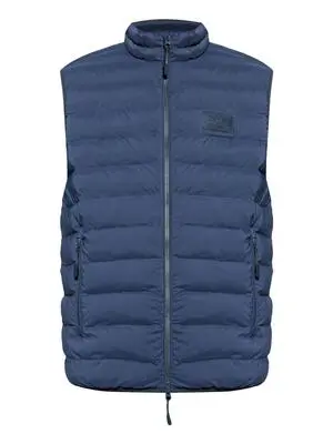 Emporio Armani Quilted Vest With Stand-up Collar - Navy Blue