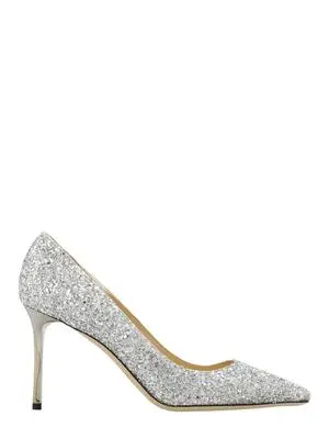 JIMMY CHOO Romy Glitter Pumps - Silver