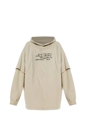 Acne Studios Organic Cotton Oversized Hoodie - Beige