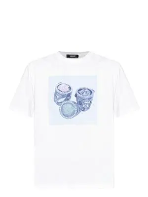 Versace T-shirt With Colorful Print - White