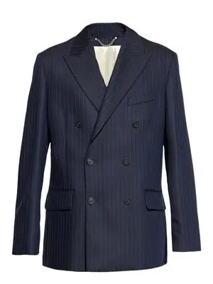 GOLDEN GOOSE Pinstripe Blazer - Navy Blue