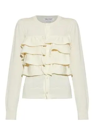 CDG BY COMME DES GARÇONS Ruffled Cardigan - Cream