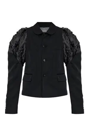 CDG BY COMME DES GARÇONS Blazer With Decoratively Finished Sleeves - Black