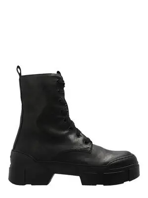 VIC MATIE Leather Ankle Boots - Black