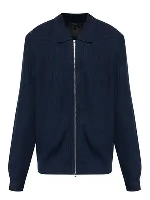 Theory Cotton Cardigan - Navy Blue