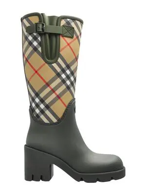 Burberry Heeled Wellington Boots - Green