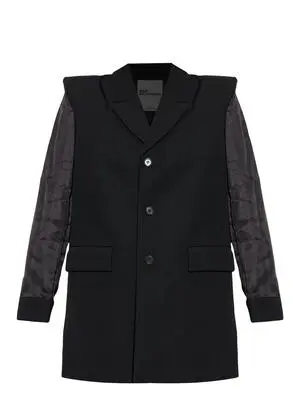 Comme Des Garçons Mixed-fabric Blazer - Black