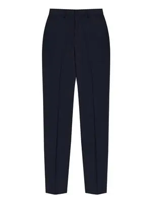 Theory Wool Pleat-front Trousers - Navy Blue