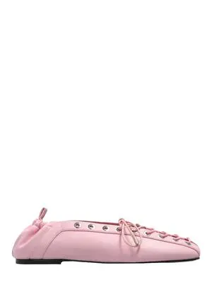 GANNI Ballet Flats With Decorative Lacing - Pink