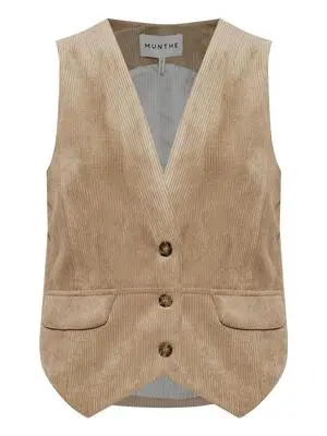 Munthe Lillian Corduroy Vest - Beige