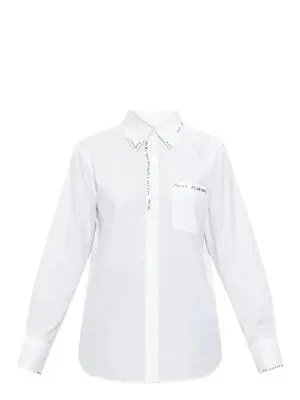 Marni Logo Cotton Shirt - White