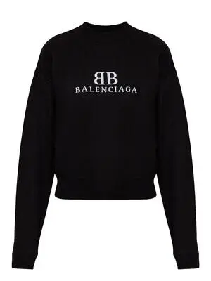 Balenciaga Sweater With Logo - Black
