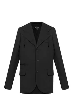 Comme Des Garçons Wool Blazer With Hood - Black