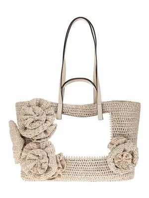 Ulla Johnson Lali Floral Shopper Bag - Cream