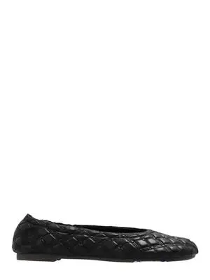 Burberry Quilted Leather Ballet Flats - Black