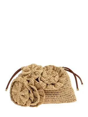 Ulla Johnson Lali Floral Shoulder Bag - Beige