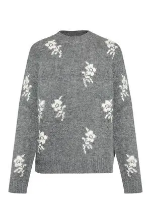 JIL SANDER Wool Knit Sweater - Grey