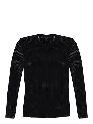 Helmut Lang Ribbed Long-sleeve Top - Black