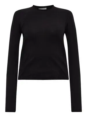 Helmut Lang Embroidered Logo Top - Black