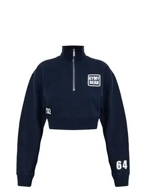 Dsquared2 High-Neck Fitted Sweatshirt Navy Blue