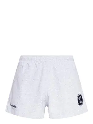 SPORTY & RICH Sporty & Rich '47 & New York Yankees' Shorts Grey
