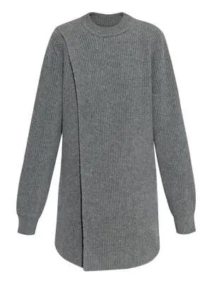 JIL SANDER Wool Sweater With Asymmetric Pleat
