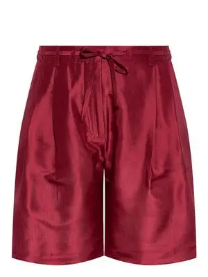 Munthe Peppi" Silk Shorts - Red
