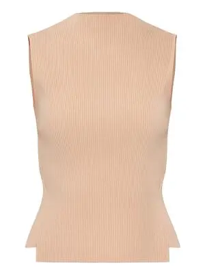Victoria Beckham Sleeveless Ribbed Top - Orange