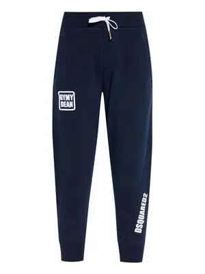 Dsquared2 Cotton Knit Sweatpants - Navy Blue
