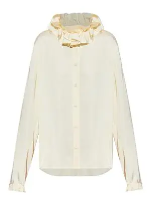 JIL SANDER Ruffled Collar Viscose Shirt