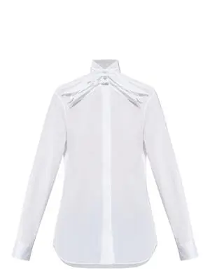 Moschino Blouse With Decorative Neckline Tie - White