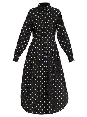Moschino Polka Dot Midi Dress - Black