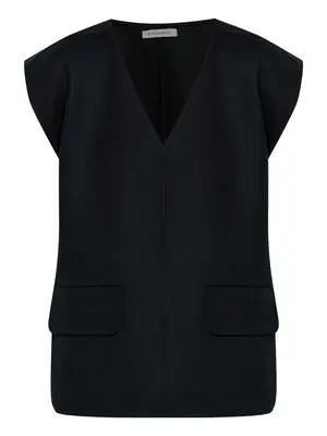 BY MALENE BIRGER Cilia Wool Vest - Black