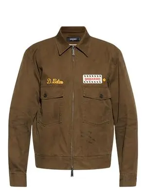 Dsquared2 Logo Jacket - Brown