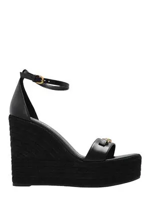 Versace Wedge Sandals - Black