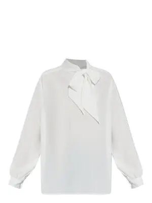 Emporio Armani Top With Decorative Tie - White
