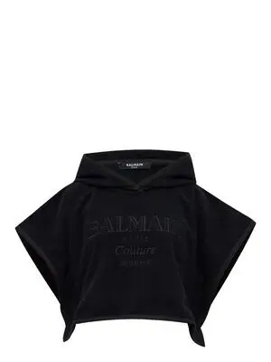 Balmain Cotton Poncho - Black