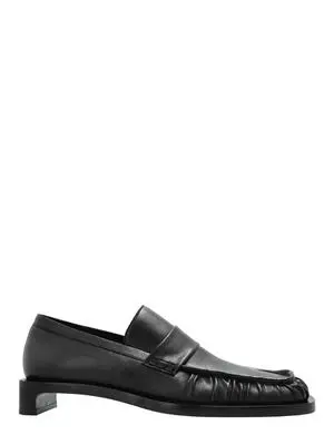 JIL SANDER Leather Loafers - Black