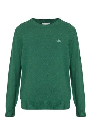Lacoste Sweater With Logo Patch Green