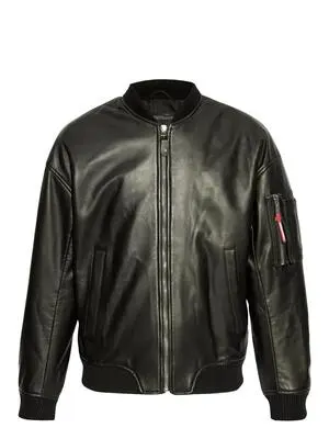 Dsquared2 Leather Biker Jacket - Black